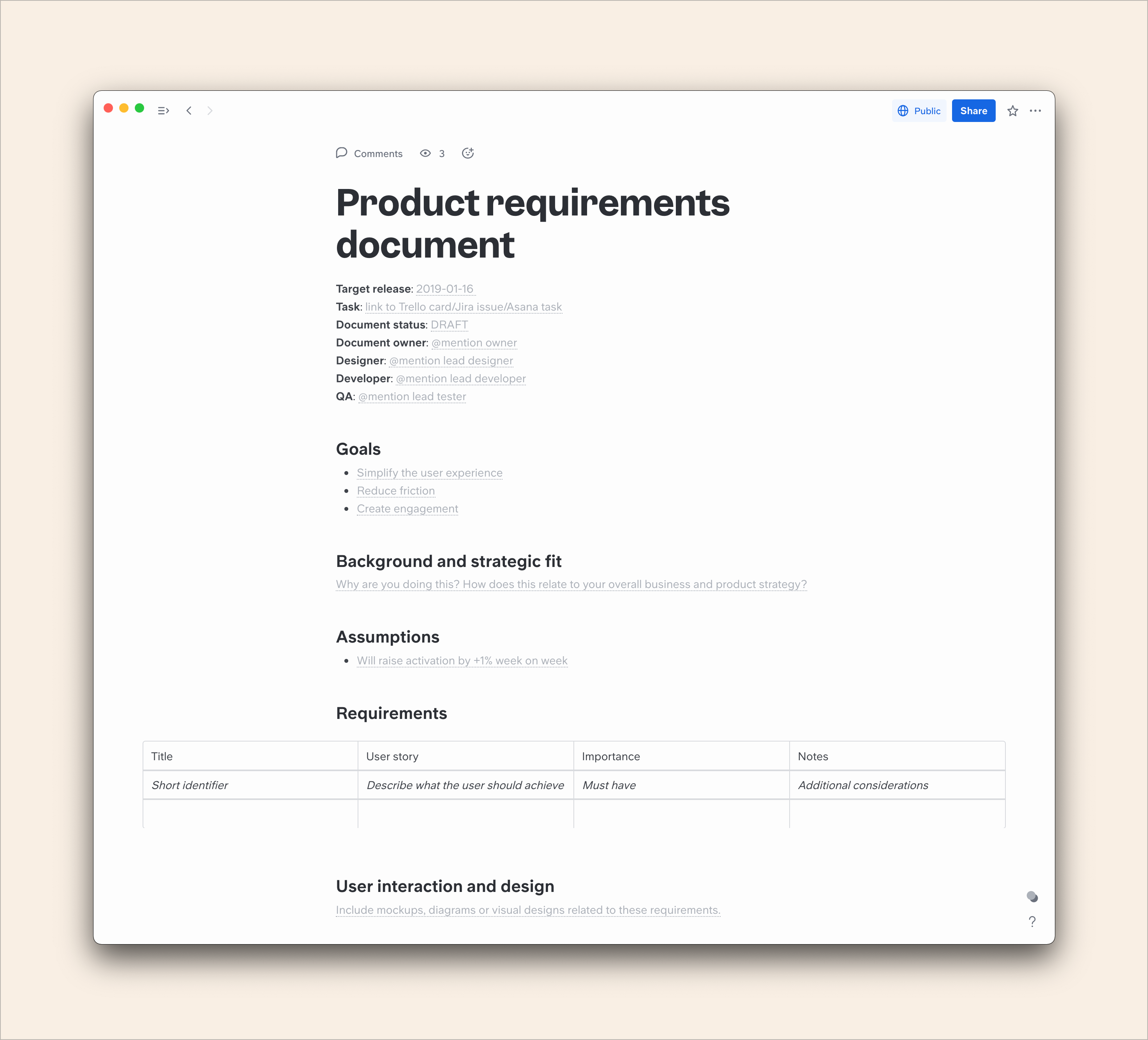 Product Requirements Document Template PRD Template Slite Product Requirements Document Template PRD Template Slite